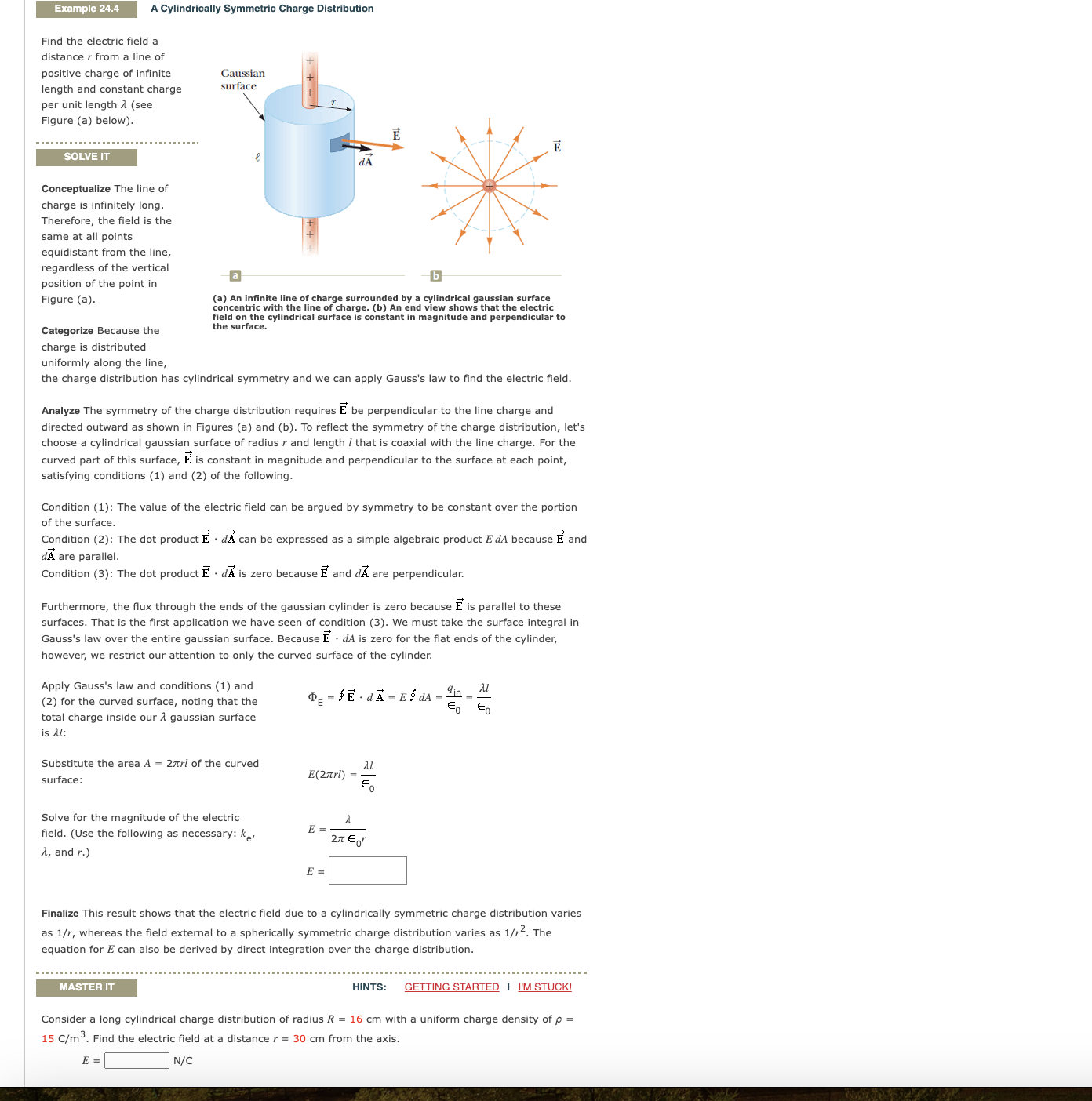 Solved Find the electric field adistance r ﻿from a line | Chegg.com