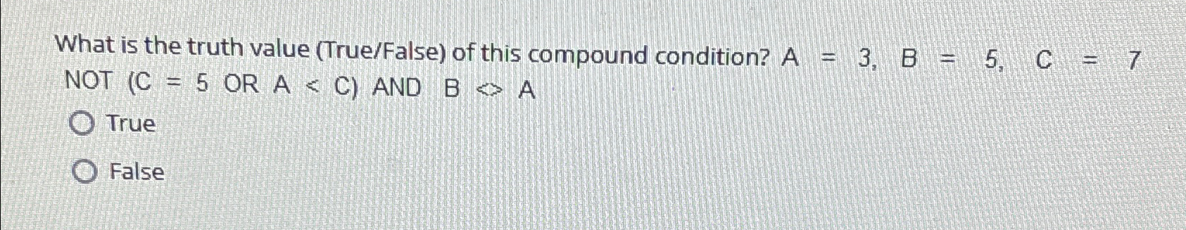Solved What Is The Truth Value True False ﻿of This