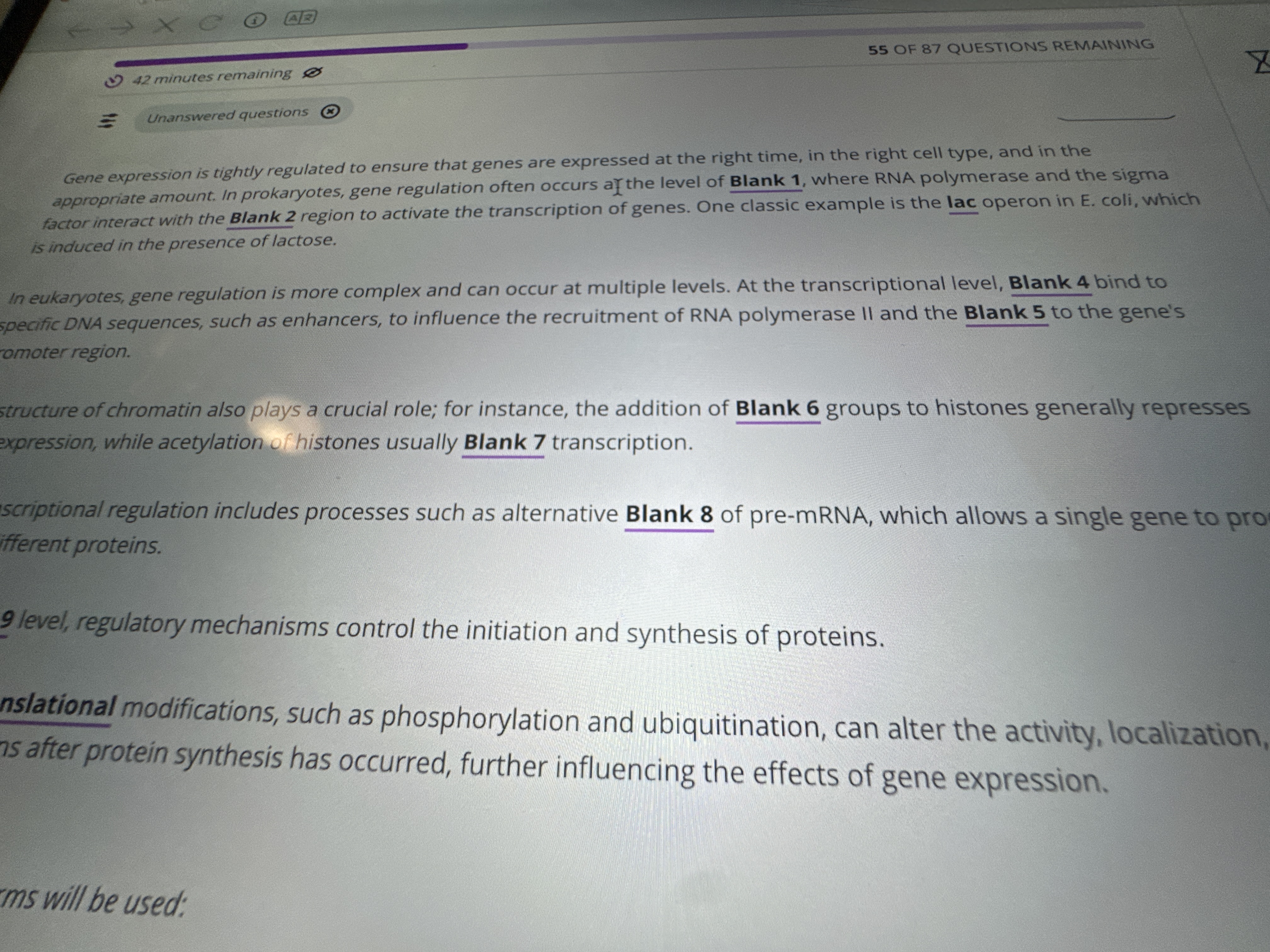 Solved Gene expression is tightly regulated to ensure that | Chegg.com