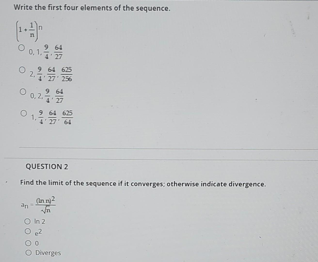 Solved Write the first four elements of the sequence. | Chegg.com