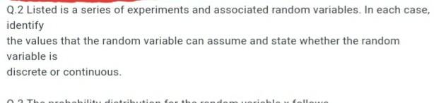 Solved Q.2 Listed is a series of experiments and associated | Chegg.com