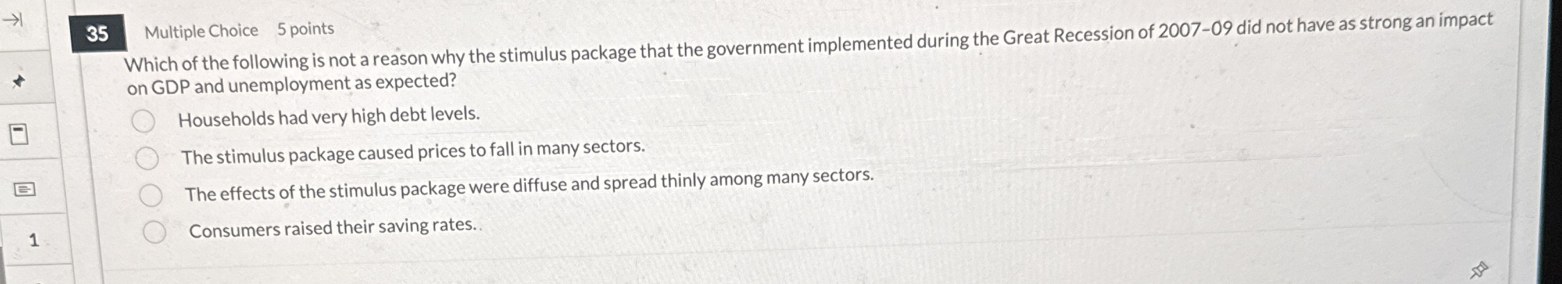 Solved 35Multiple Choice5 ﻿pointsWhich of the following is | Chegg.com