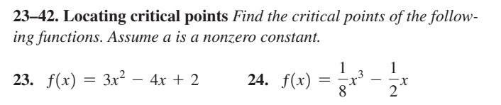 Solved 23-42. ﻿Locating critical points Find the critical | Chegg.com