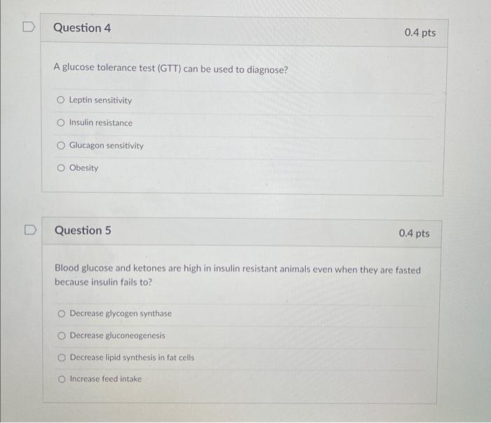 Solved A glucose tolerance test (GTT) can be used to | Chegg.com
