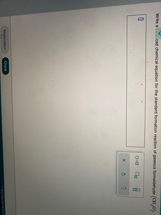 Solved Write a....ced chemical equation for the standard | Chegg.com