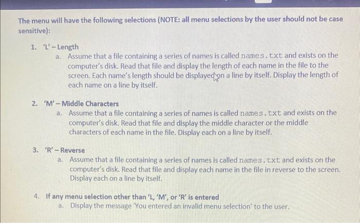 Solved Using PyCharm or another IDE of your choosing, create | Chegg.com