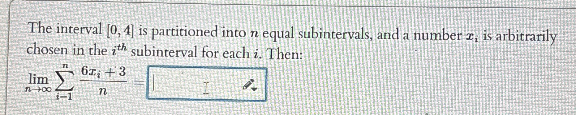 Solved The interval 0,4 ﻿is partitioned into n ﻿equal | Chegg.com