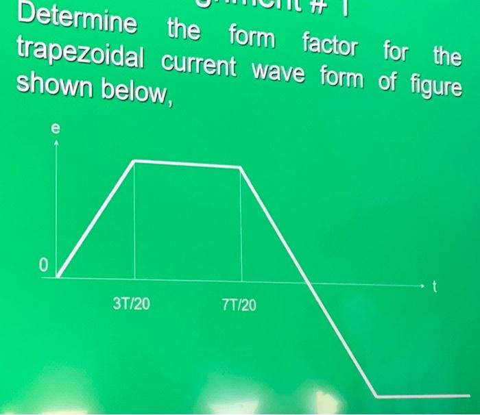Solved Determine the form factor for the trapezoidal current | Chegg.com