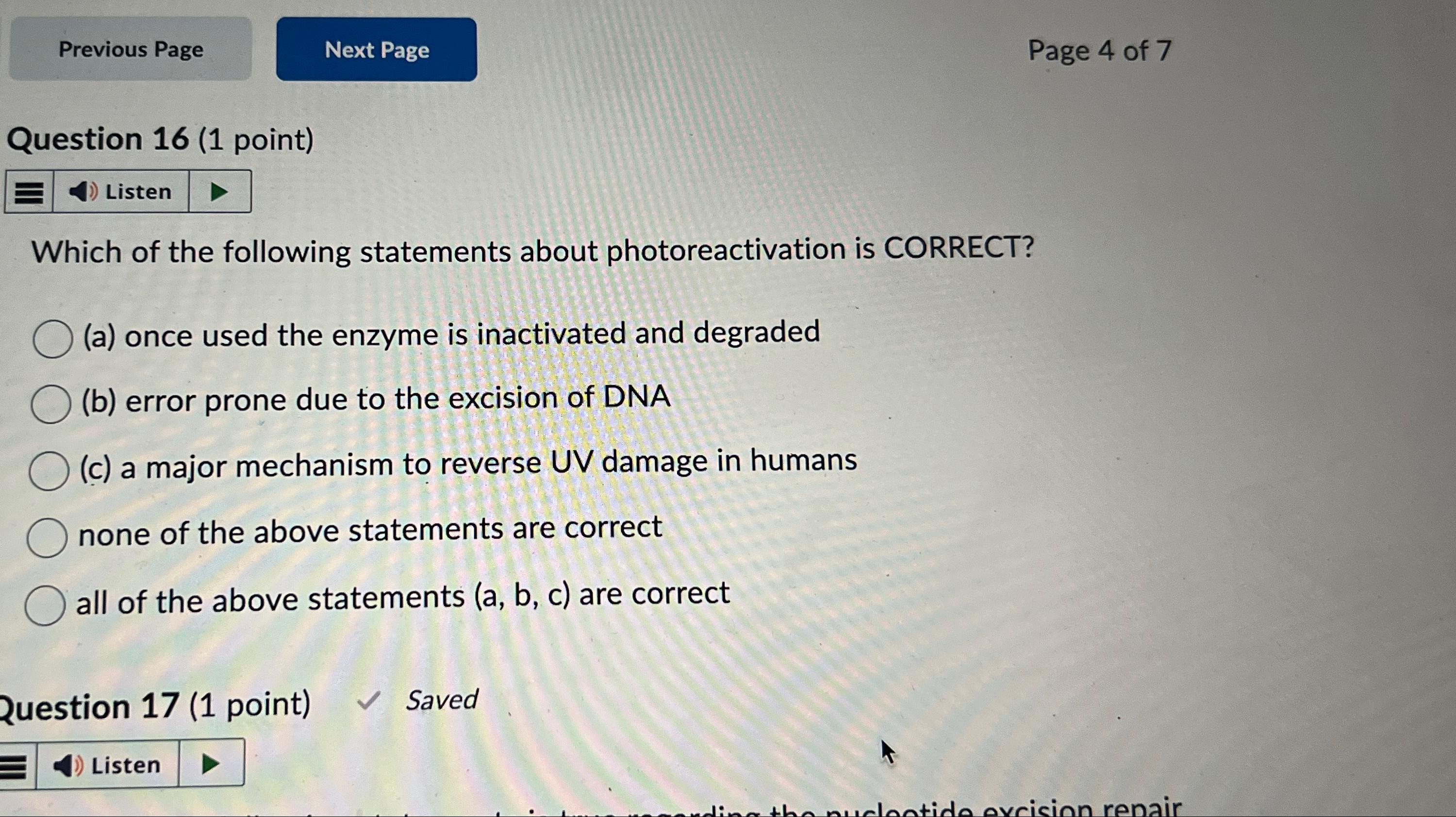 Solved Page 4 ﻿of 7Question 16 (1 ﻿point)ListenWhich of the | Chegg.com