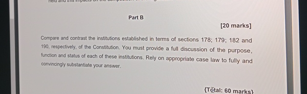 Solved Part B[20 ﻿marks]Compare and contrast the | Chegg.com