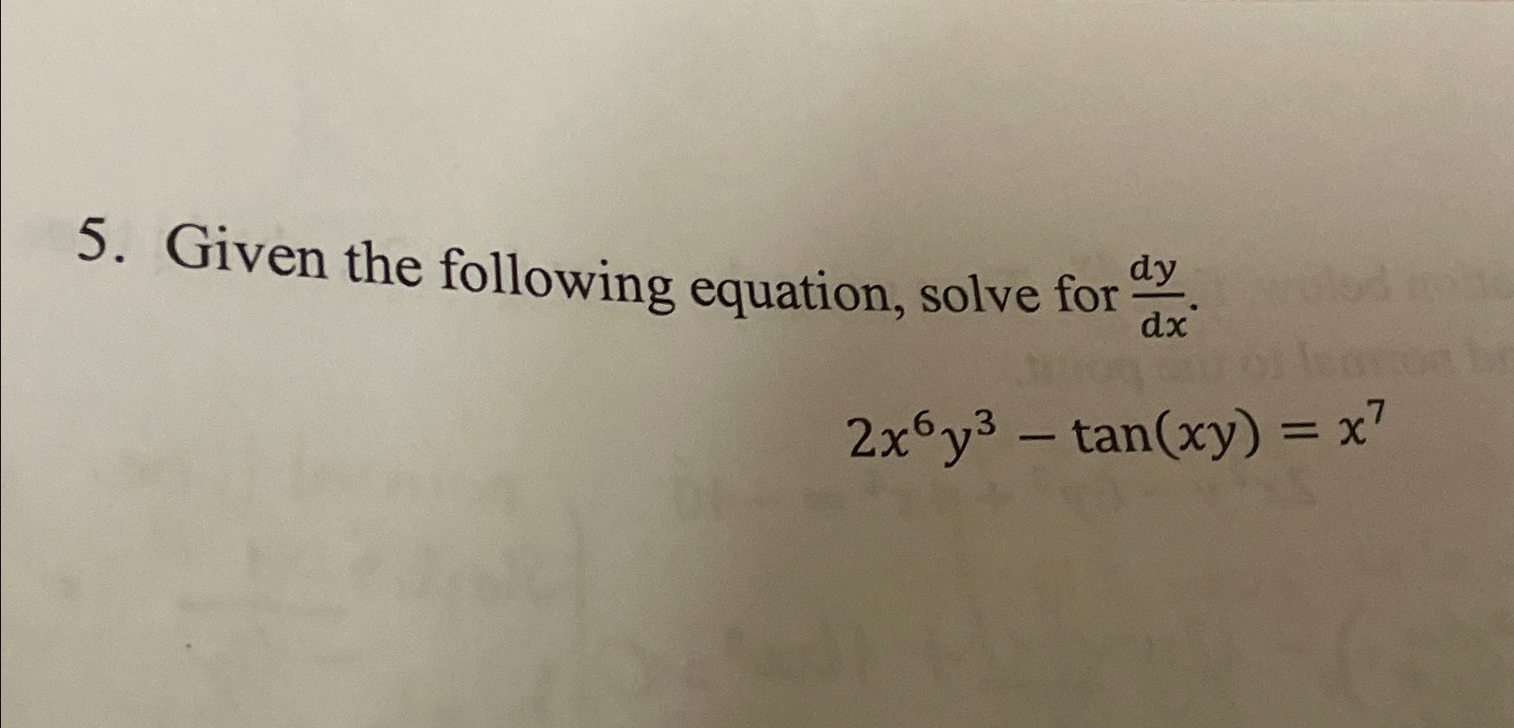 Solved Given the following equation, solve for | Chegg.com