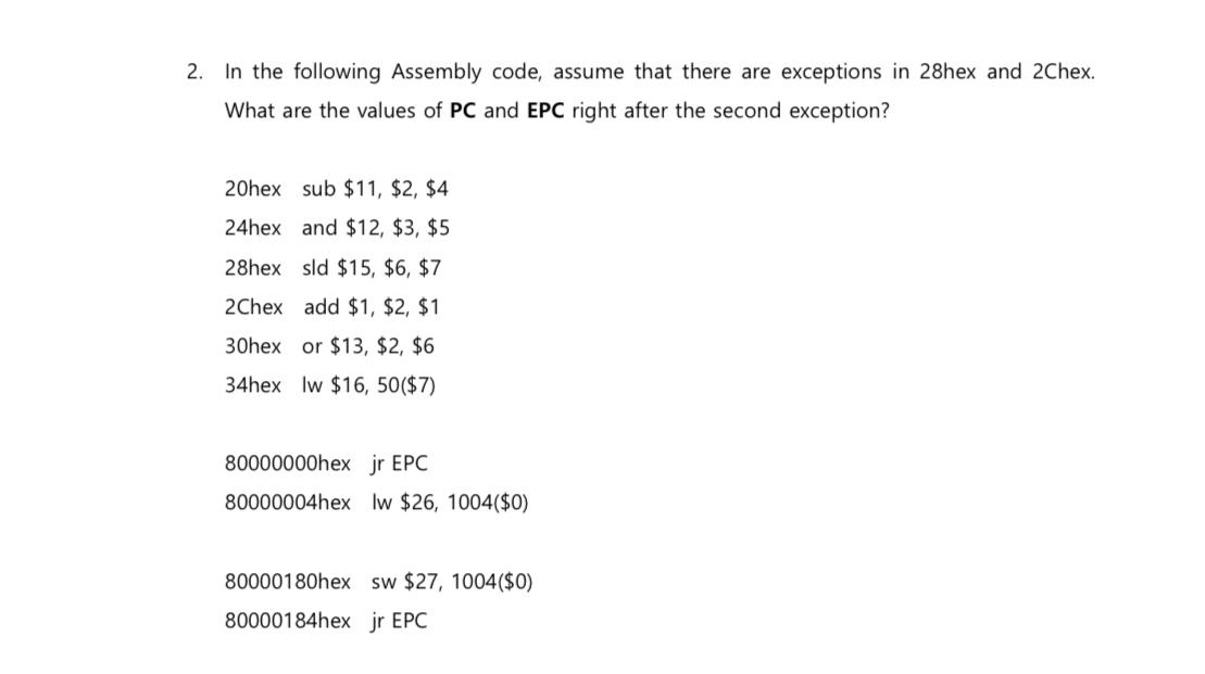 Solved In the following Assembly code, assume that there are | Chegg.com