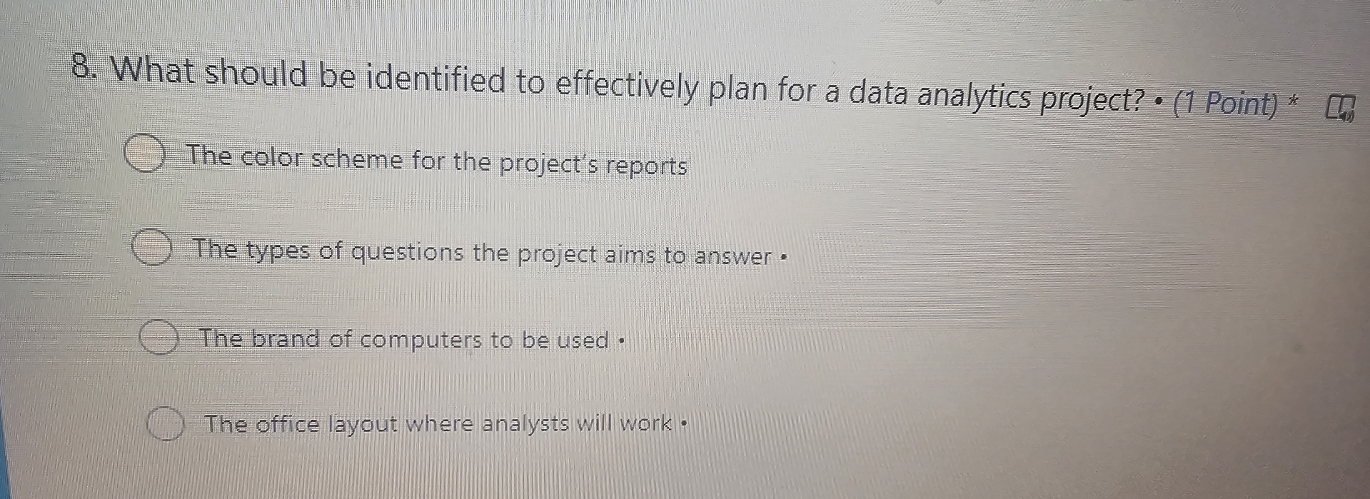 Solved What should be identified to effectively plan for a | Chegg.com