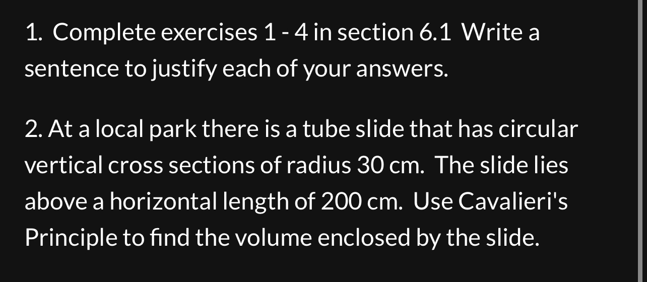 Solved Complete exercises 1 - 4 ﻿in section 6.1 ﻿Write a | Chegg.com