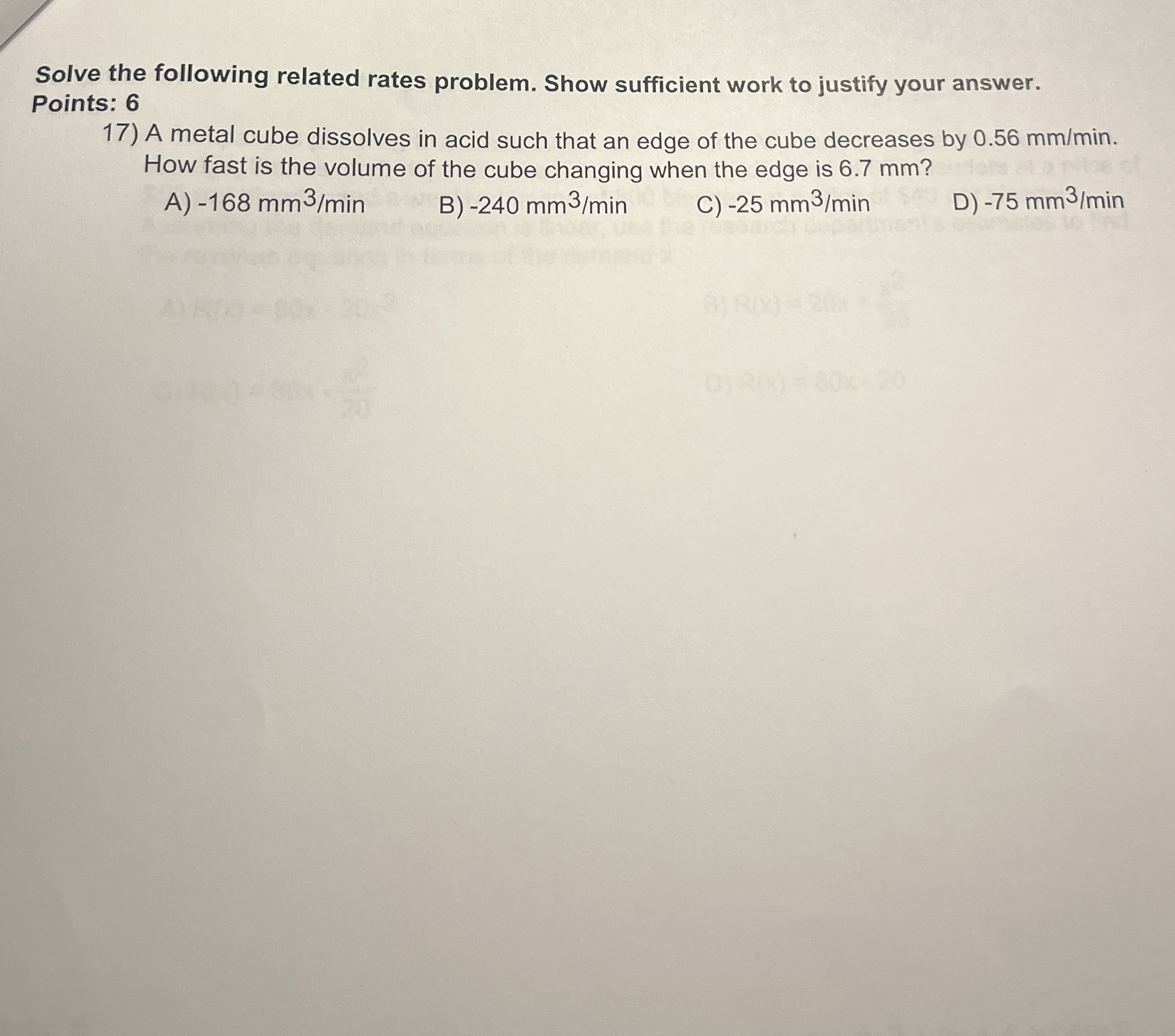 Solved Solve the following related rates problem. Show | Chegg.com