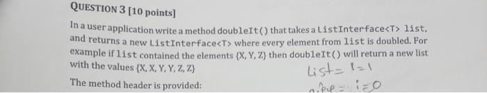 Solved QUESTION 3 [10 points] and returns a new | Chegg.com