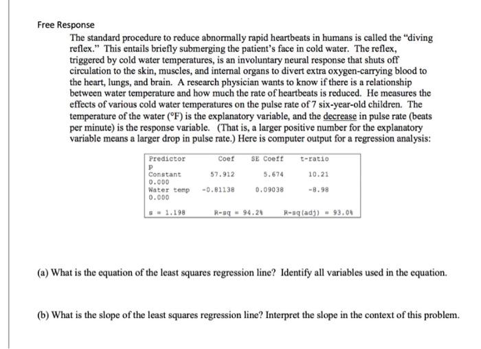 Solved Free Response The standard procedure to reduce | Chegg.com