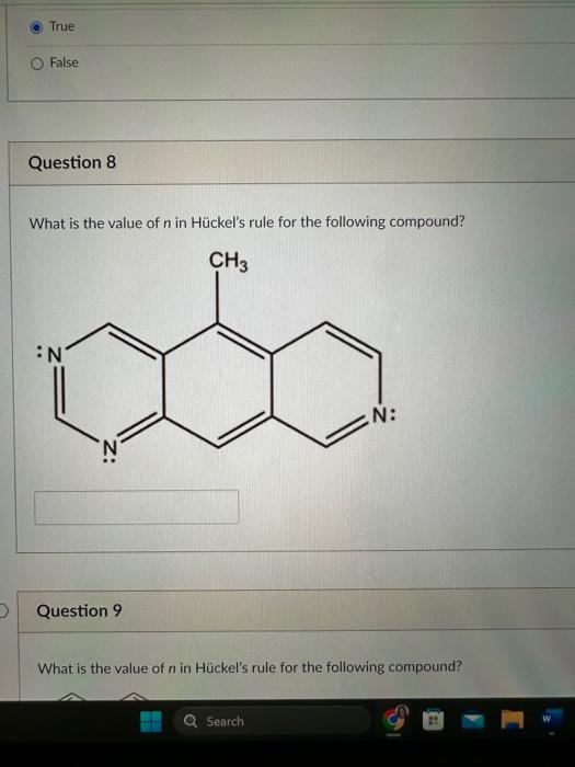 Solved Question 8 What is the value of n in Hückel's rule | Chegg.com