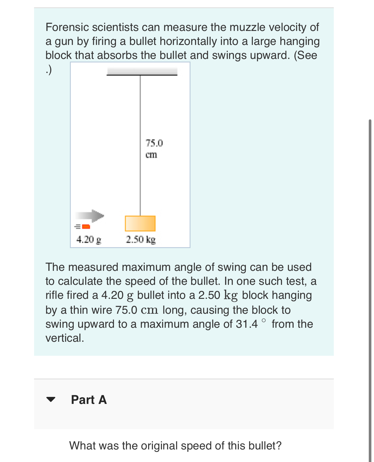 Solved Forensic scientists can measure the muzzle velocity | Chegg.com