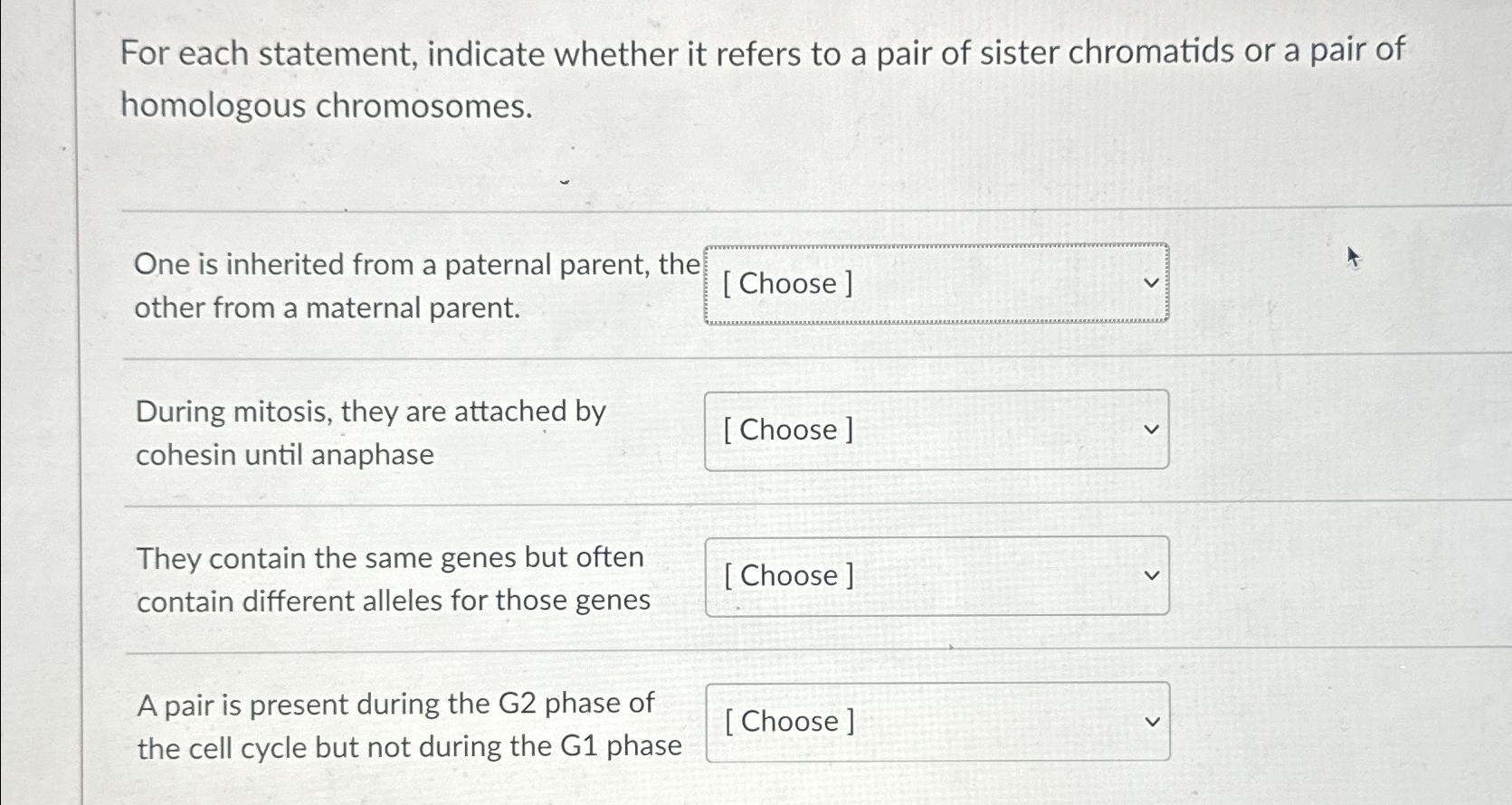 Solved For each statement, indicate whether it refers to a | Chegg.com
