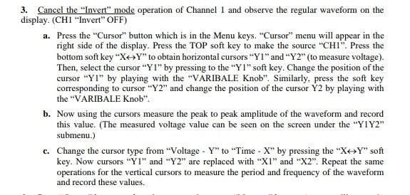 3. Cancel the "Invert" mode operation of Channel 1 | Chegg.com