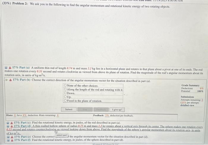 Solved 33\%) Problem 2: We ask you in the following to find | Chegg.com