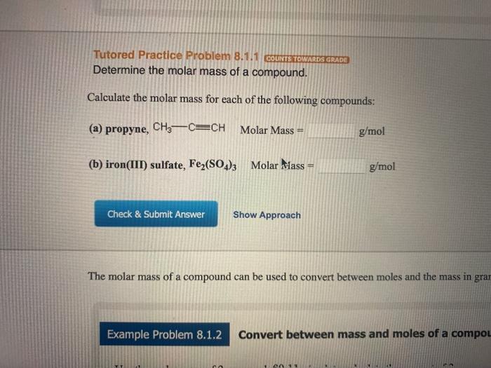 Solved Tutored Practice Problem 8.1.1 COUNTS TOWARDS GRADE | Chegg.com