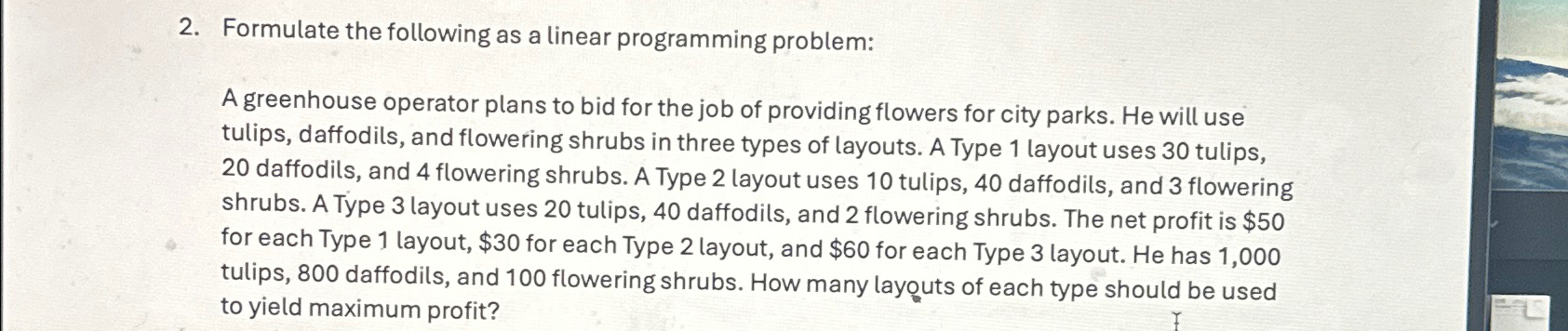 Solved Formulate the following as a linear programming | Chegg.com