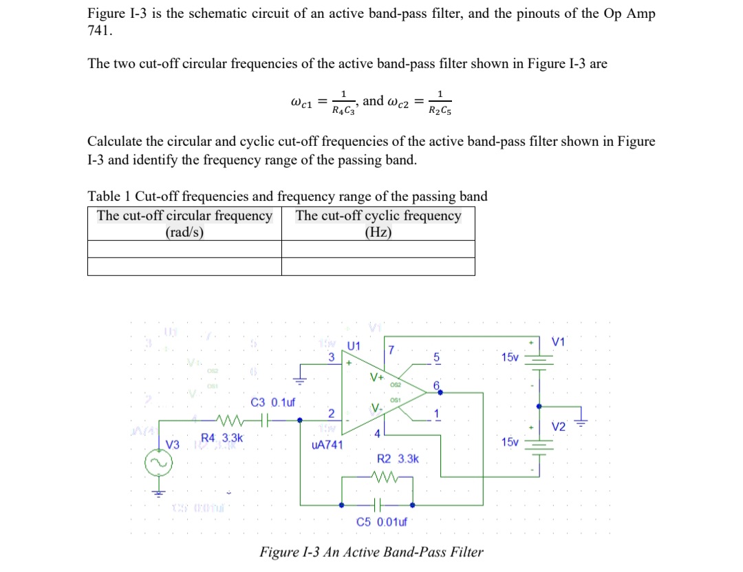 Figure I-3 ﻿is the schematic circuit of an active | Chegg.com