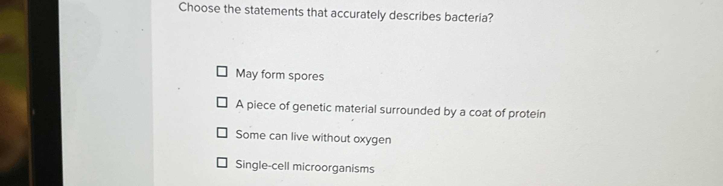 Solved Choose the statements that accurately describes | Chegg.com