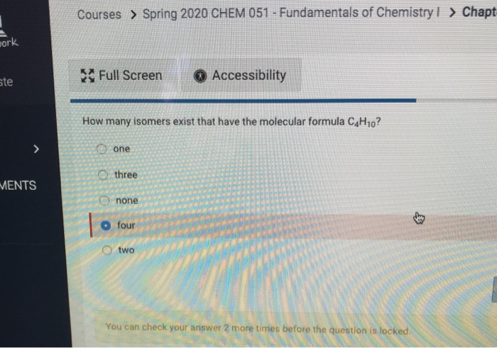 Solved Courses > Spring 2020 CHEM 051 - Fundamentals of | Chegg.com