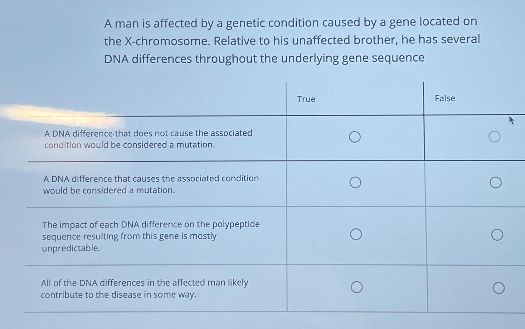 Solved A man is affected by a genetic condition caused by a | Chegg.com