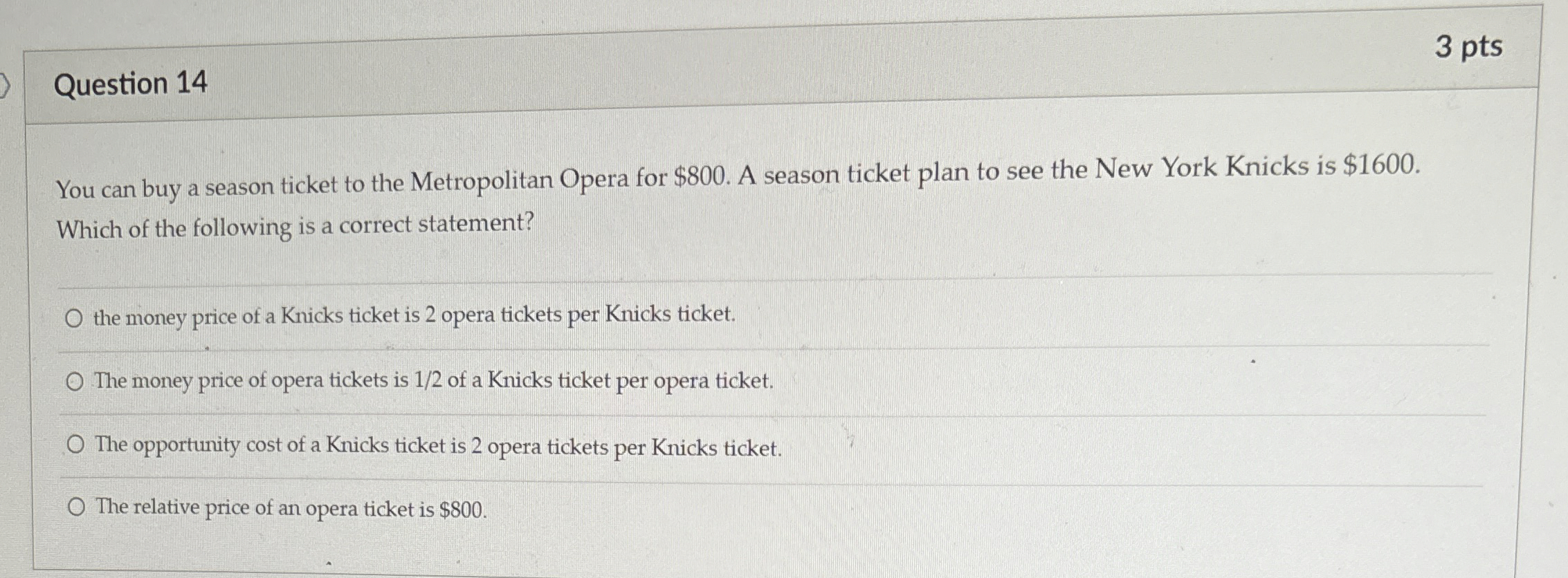 Solved Question 143 ﻿ptsYou can buy a season ticket to the | Chegg.com
