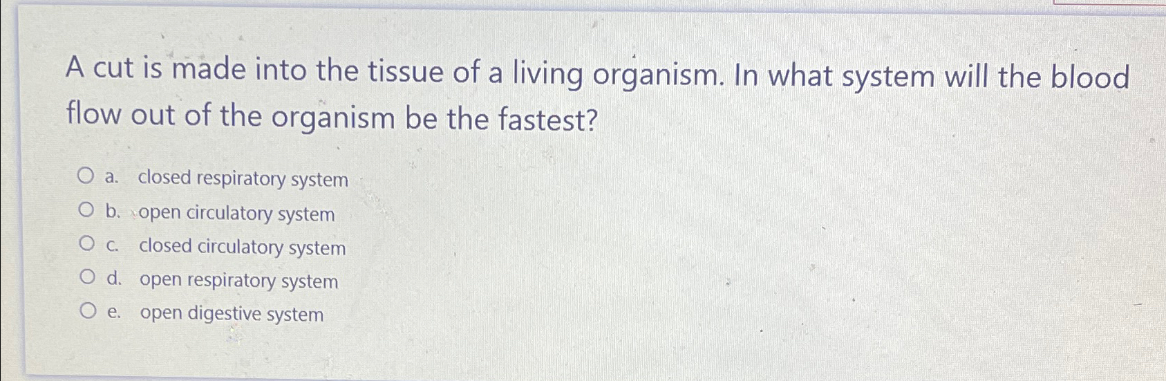 Solved A cut is made into the tissue of a living organism. | Chegg.com