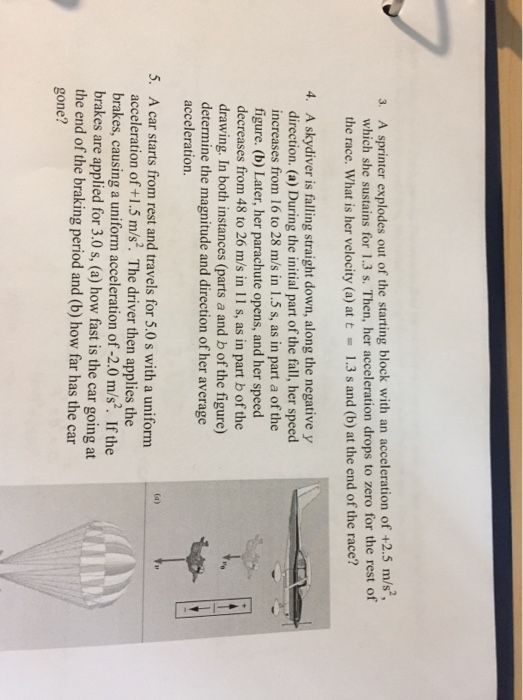 Solved 3. A sprinter explodes out of the starting block with | Chegg.com