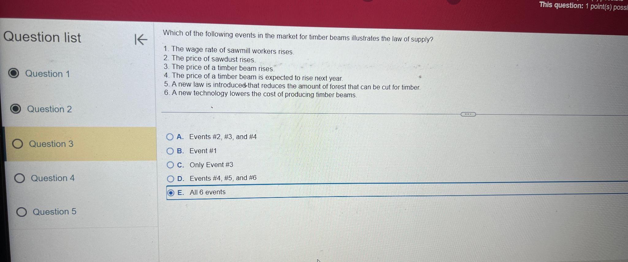 Solved This question: 1 point(s) possiQuestion | Chegg.com Solved This question: 1 point(s) possiQuestion | Chegg.com