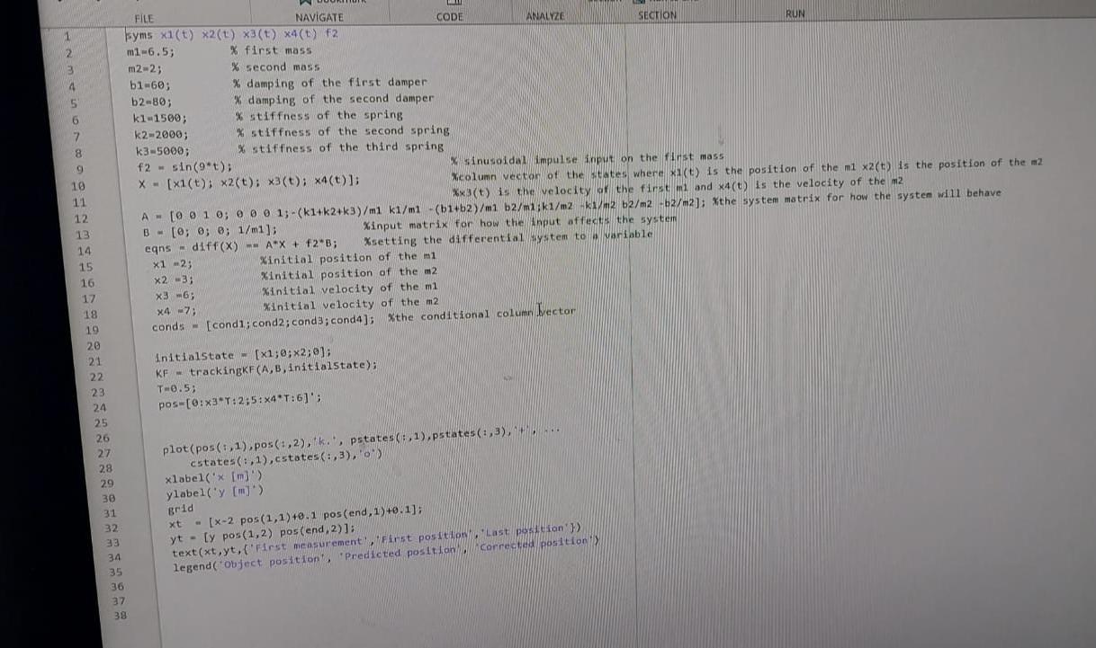 I only want Kalman filter coding part. I didn't know | Chegg.com