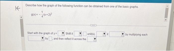 Solved Describe how the graph of g(x)=x−7 can be obtained | Chegg.com