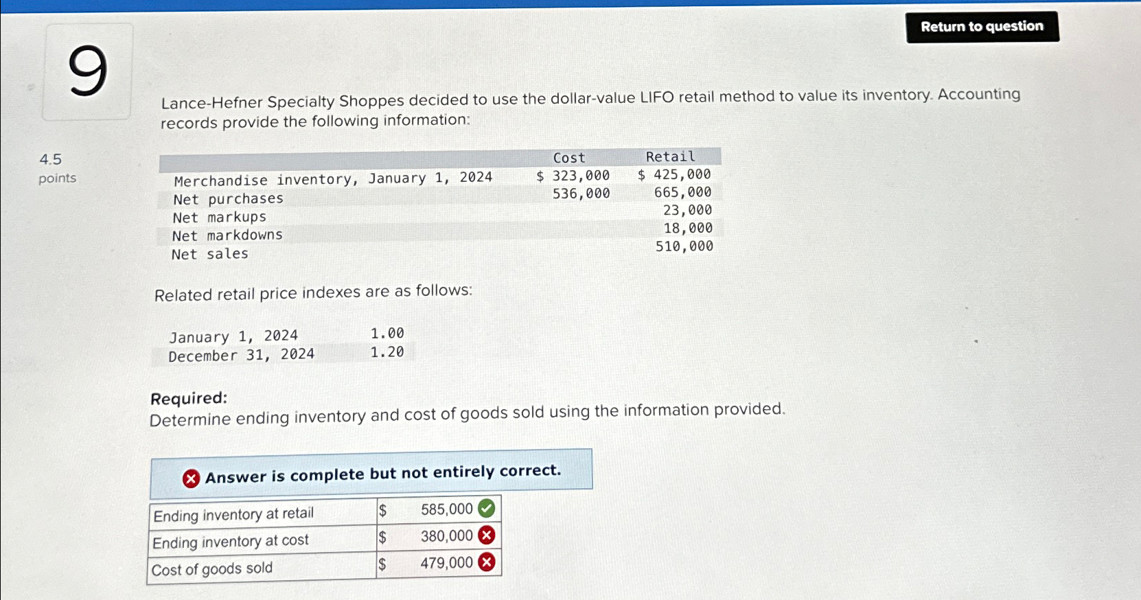 Solved Lance-Hefner Specialty Shoppes decided to use the | Chegg.com