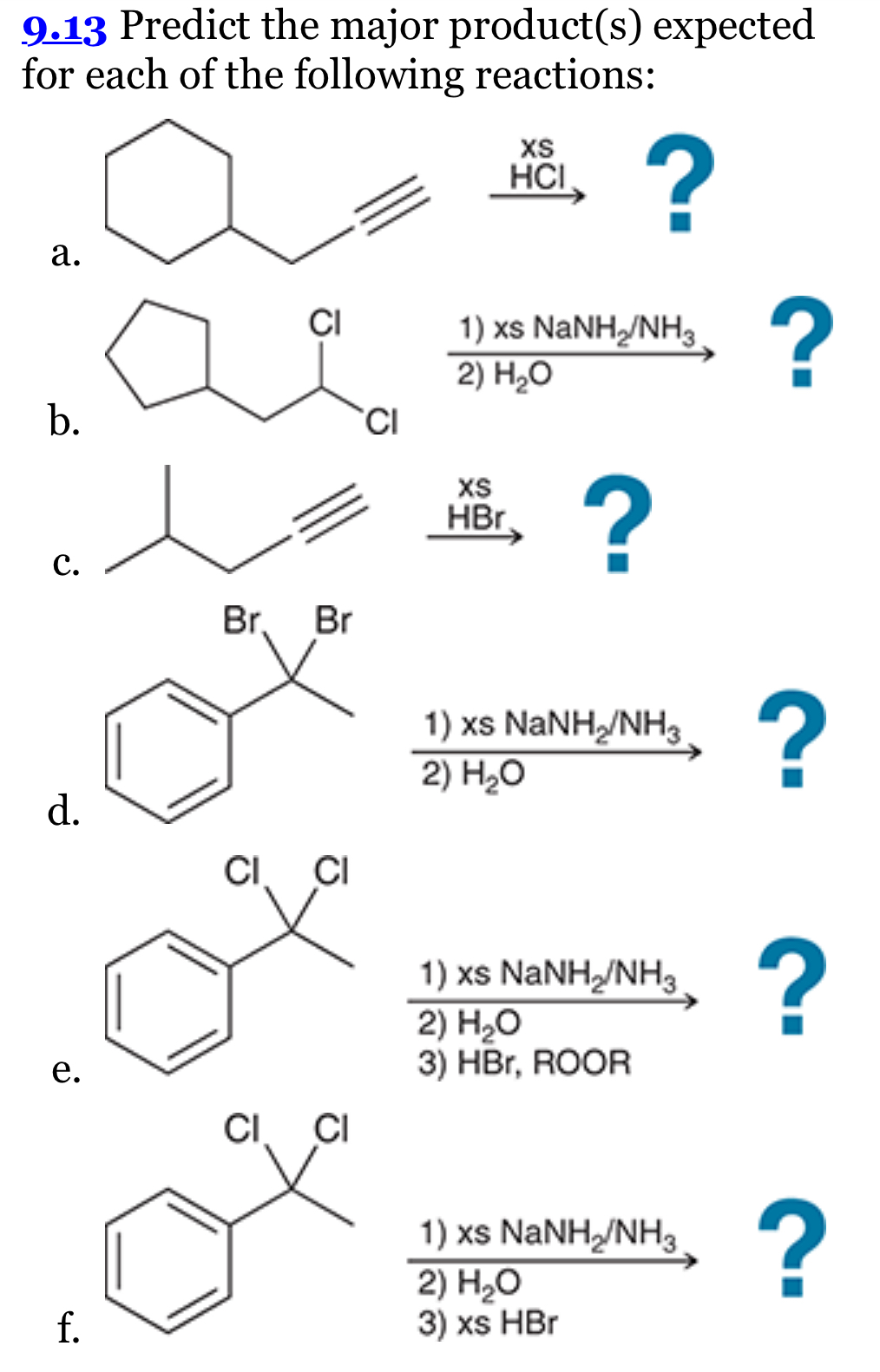 Solved Predict the major product(s) ﻿expected for each of | Chegg.com