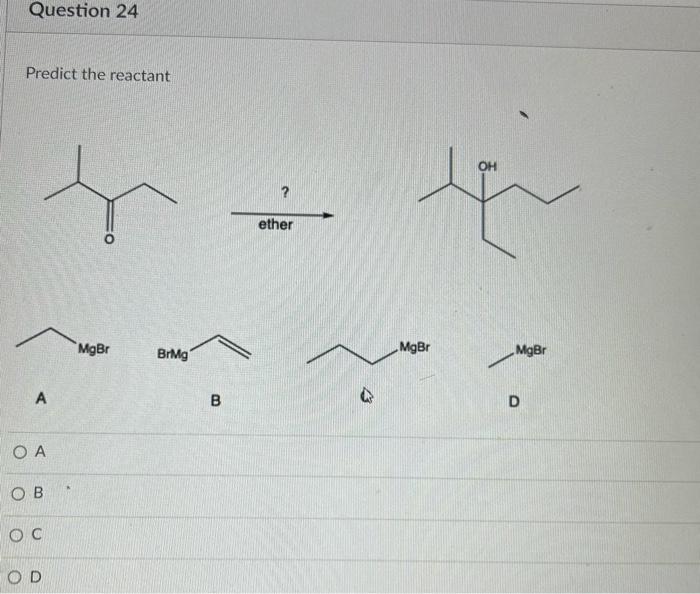 Solved Predict product pyridine SOCl2 A B C DPick the | Chegg.com