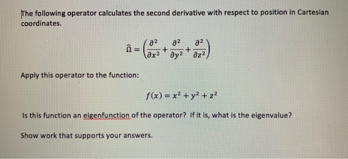 Solved The following operator calculates the second | Chegg.com