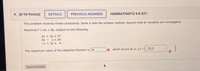 Solved This problem involves mixed constraints. Solve it | Chegg.com