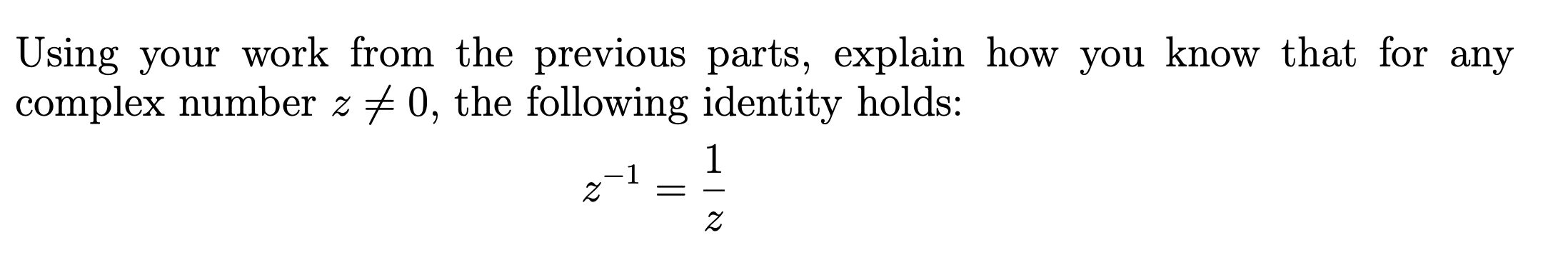 Solved Using your work from the previous parts, explain how | Chegg.com Solved Using your work from the previous parts, explain how | Chegg.com