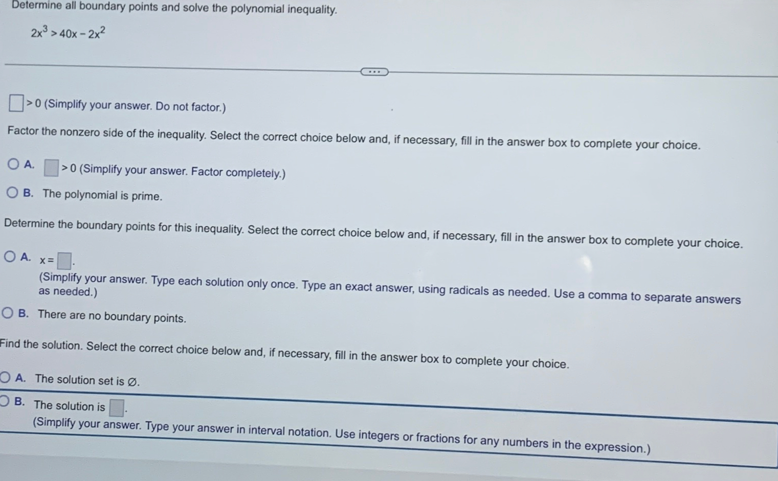 Solved Determine all boundary points and solve the | Chegg.com