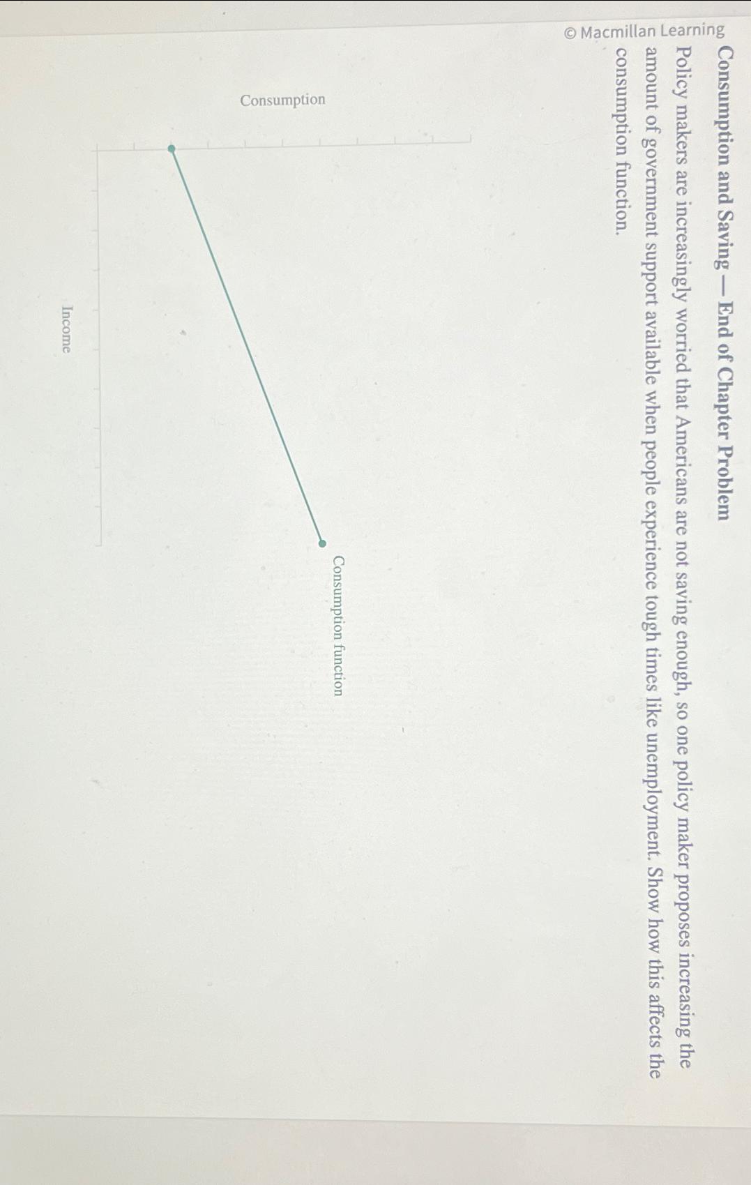 Solved 每Consumption and Saving - ﻿End of Chapter | Chegg.com