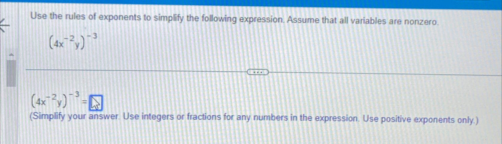 Solved Use the rules of exponents to simplify the following | Chegg.com
