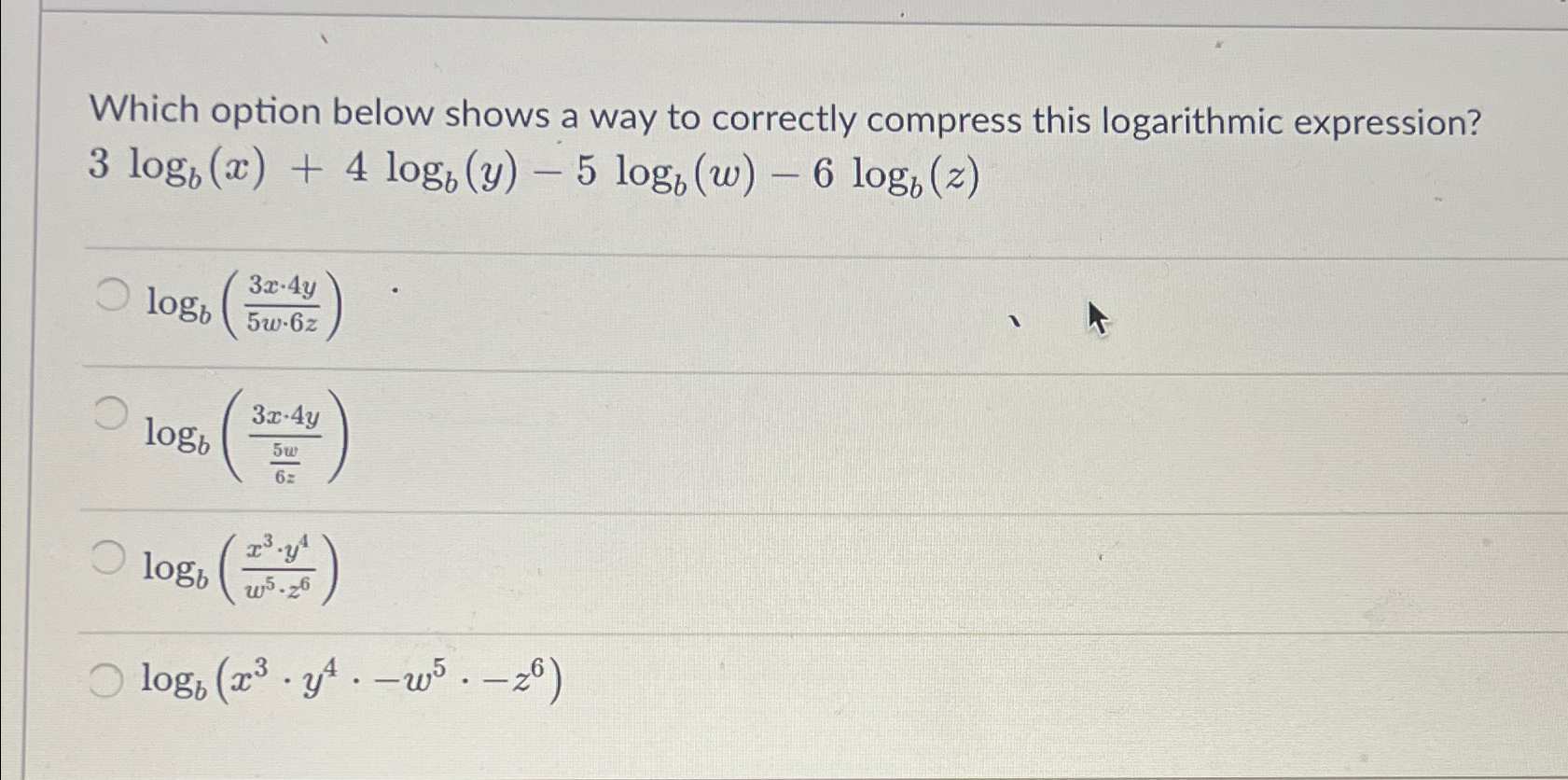 Solved Which option below shows a way to correctly compress | Chegg.com