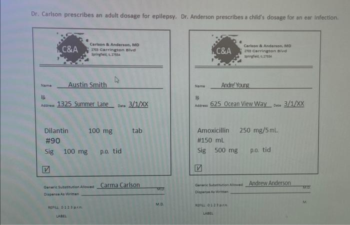 Solved Reading Prescriptions A prescription is a written on | Chegg.com