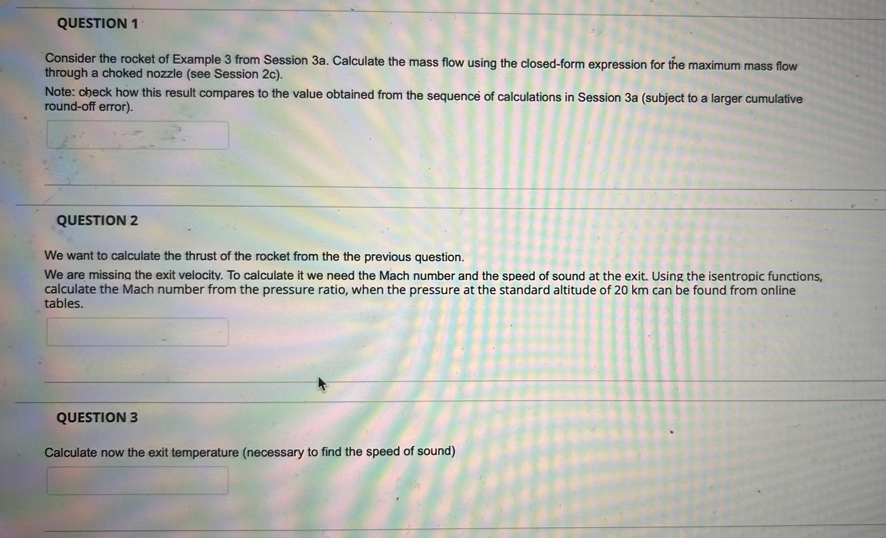 Consider the rocket of Example 3 from Session 3a. | Chegg.com